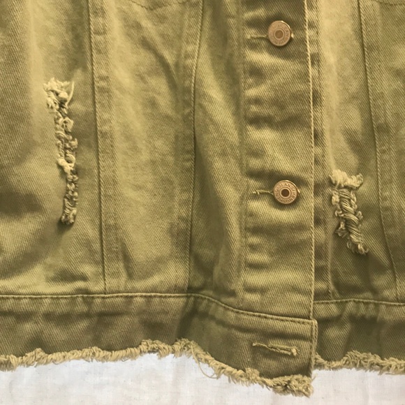 Jackets & Coats | Cool Girls Washed And Frayed Mint Denim Jacket | Poshmark